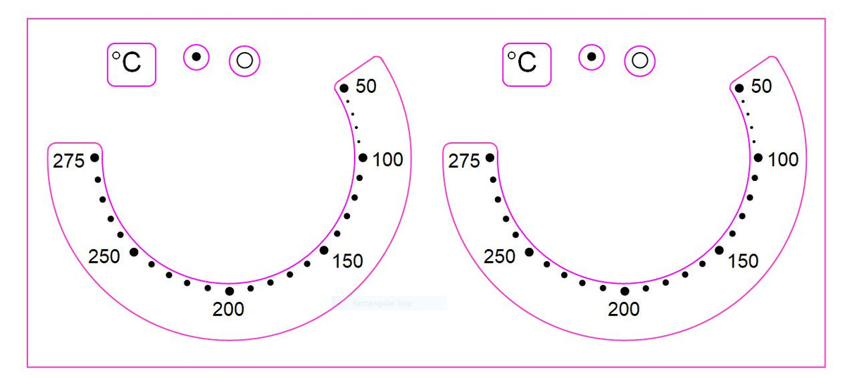 OVEN TEMPERATURE MARKINGS 50-275 – Stove Stickers