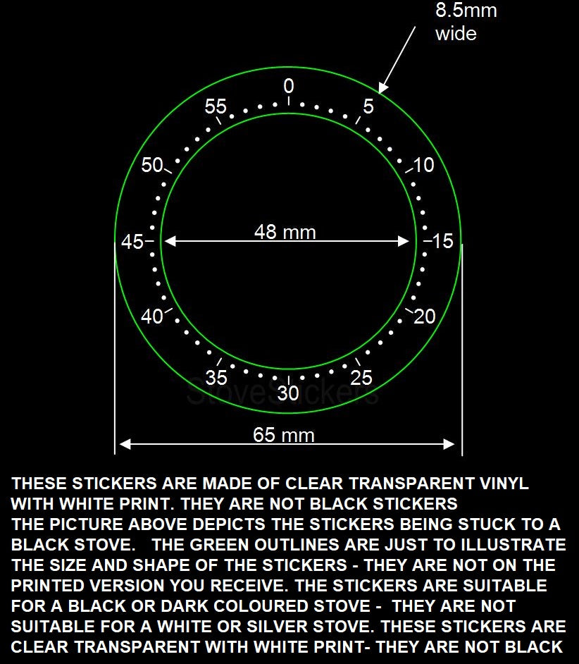 60 MINUTE OVEN TIMER MARKING STICKER – Stove Stickers